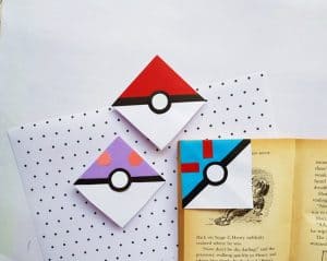 DIY Pokeball Corner Bookmark: A Pokemon Craft - Big Family Blessings