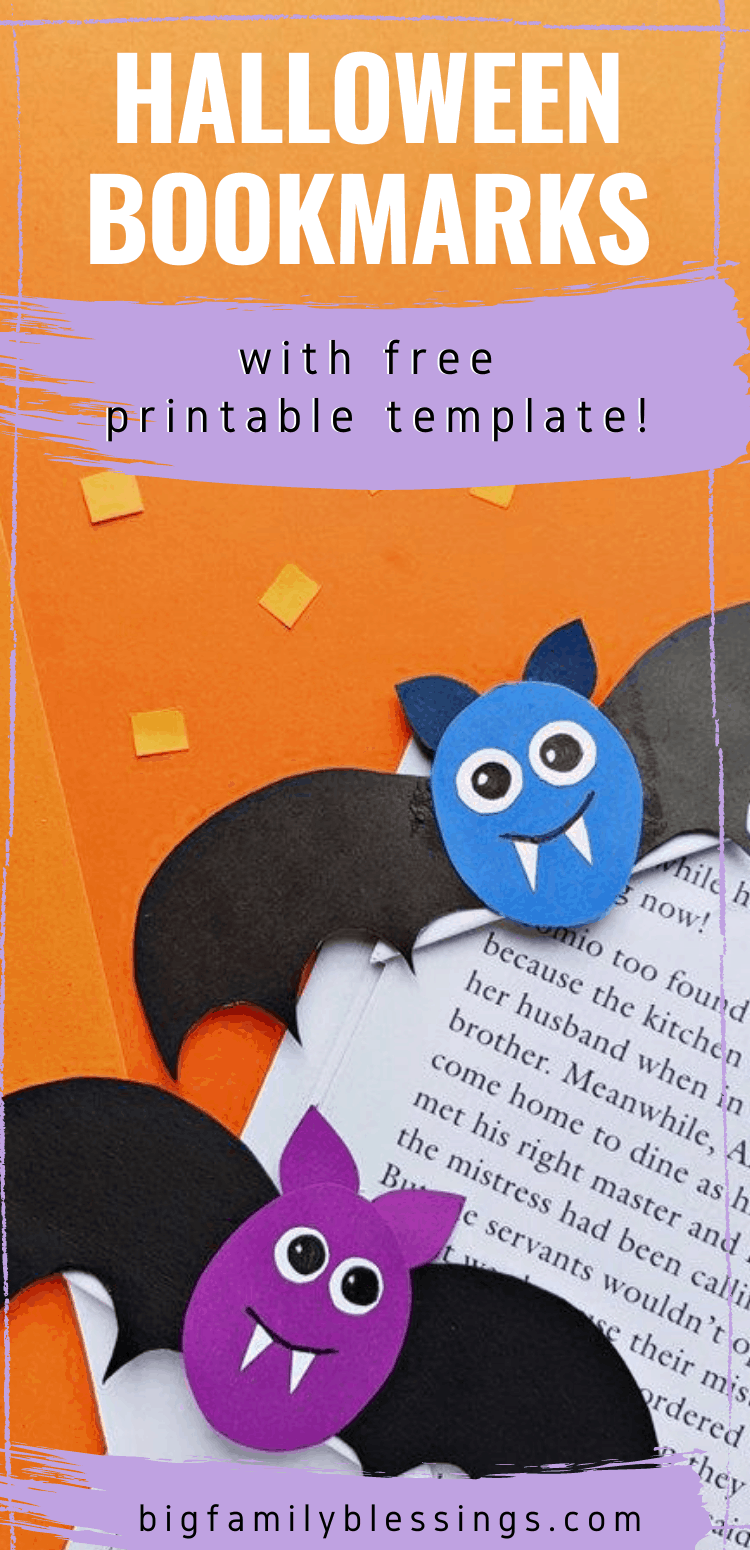 Adorable Bat Corner Bookmarks for Halloween - Big Family Blessings