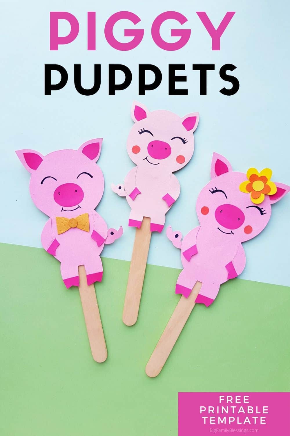 Three Little Pigs Craft - Big Family Blessings