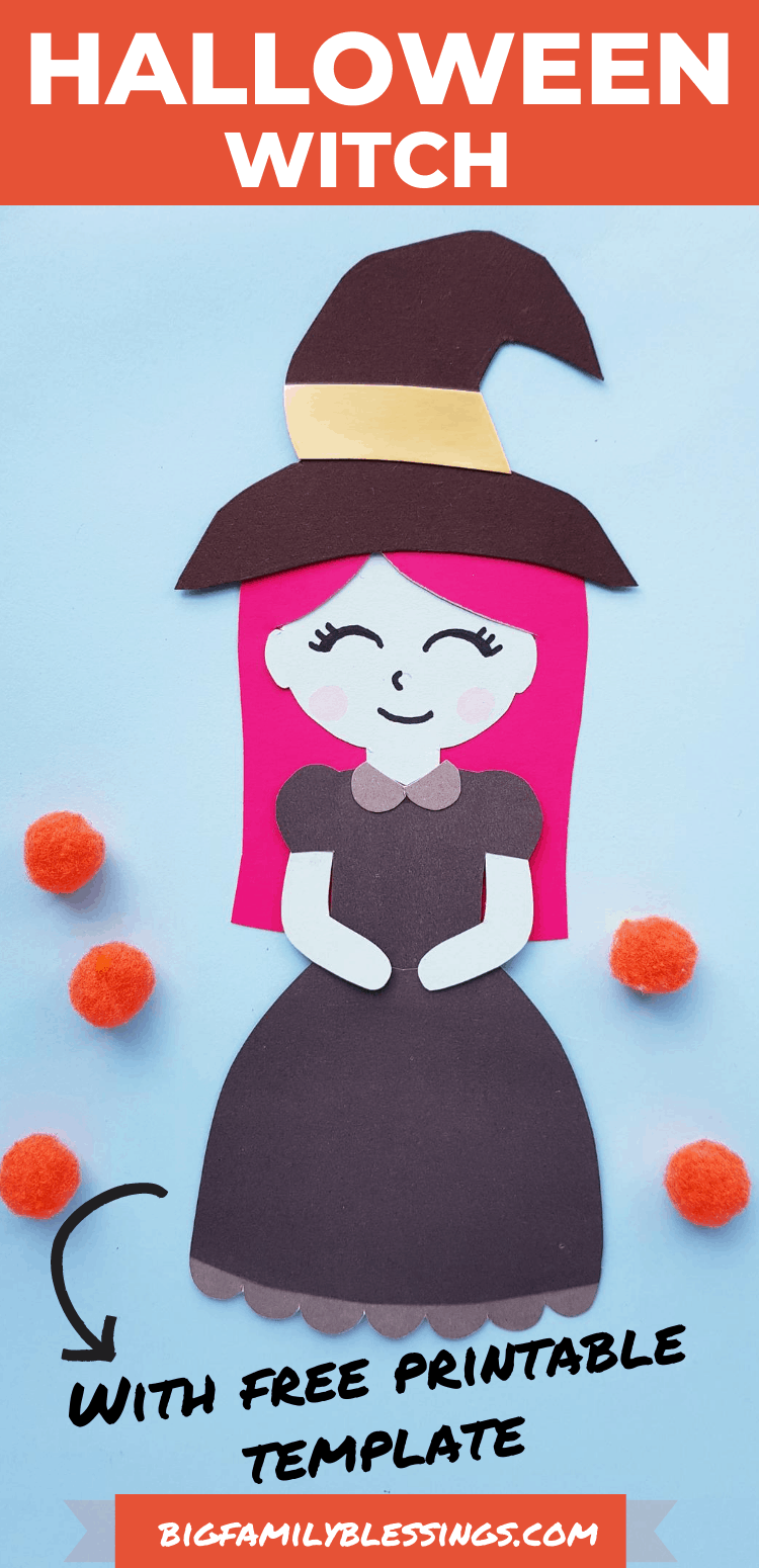 Witch Halloween Paper Doll Craft - Big Family Blessings