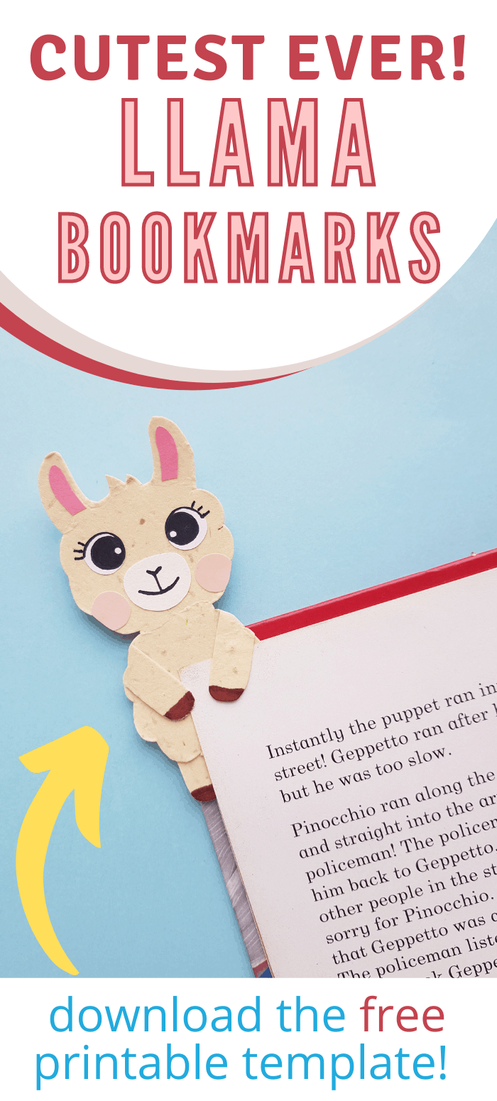 Llama Bookmark Craft - Big Family Blessings