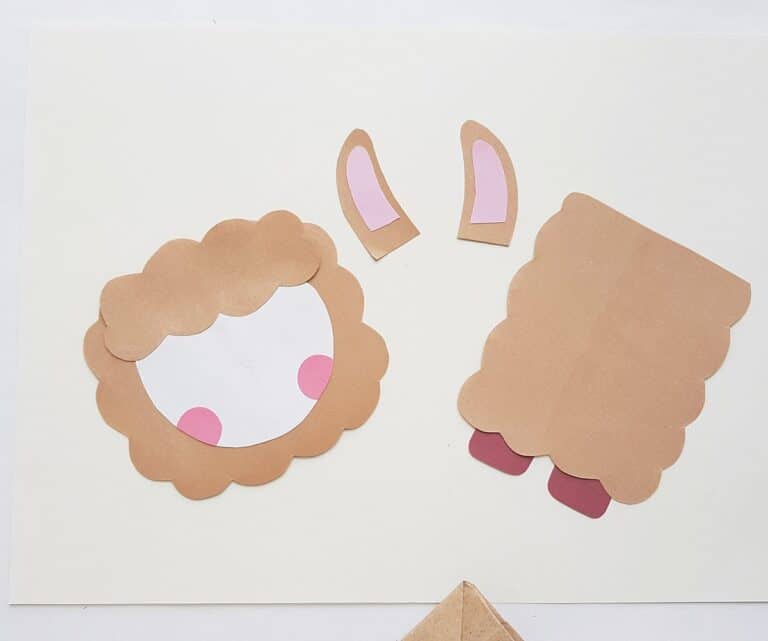 Paper Bag Llama Puppet - Big Family Blessings