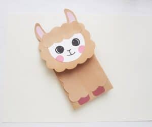 Paper Bag Llama Puppet - Big Family Blessings