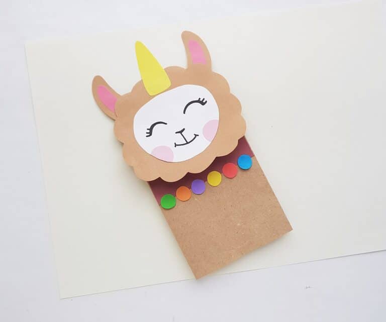 Paper Bag Llamacorn Puppet - Big Family Blessings