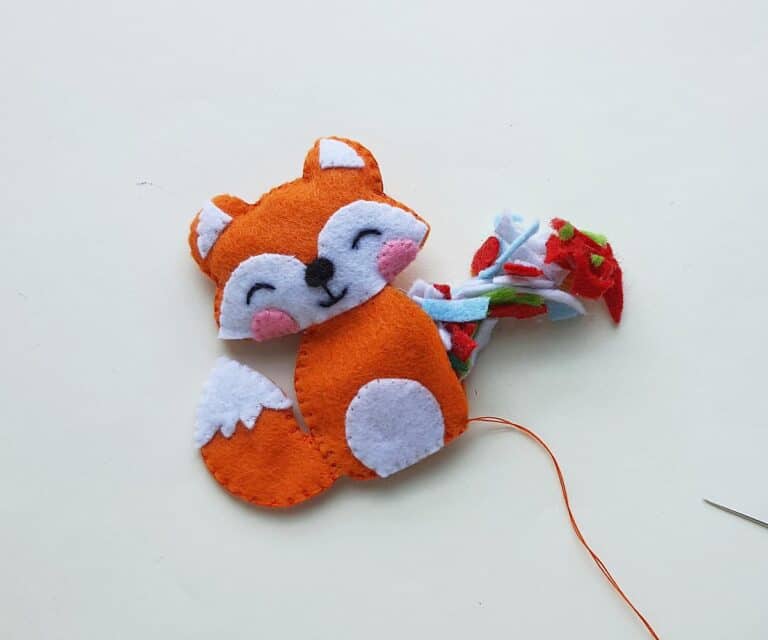 Felt Fox Christmas Ornament Craft - Big Family Blessings