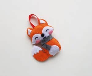 Felt Fox Christmas Ornament Craft - Big Family Blessings