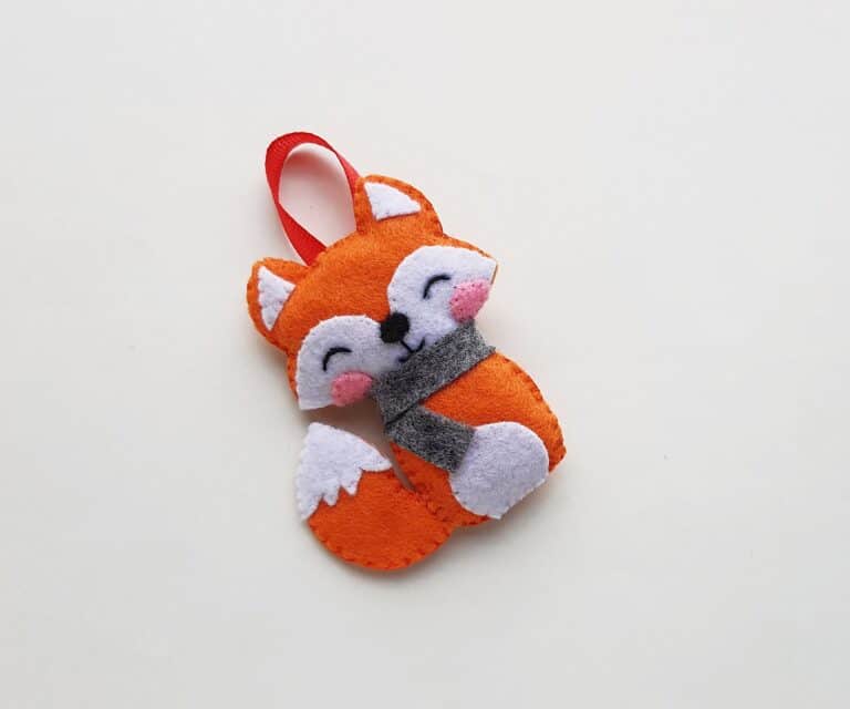 Felt Fox Christmas Ornament Craft - Big Family Blessings