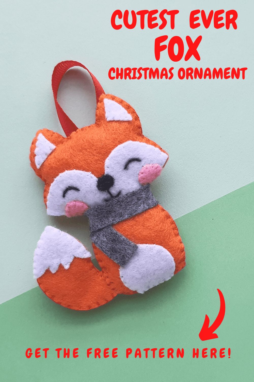 Felt Fox Christmas Ornament Craft - Big Family Blessings
