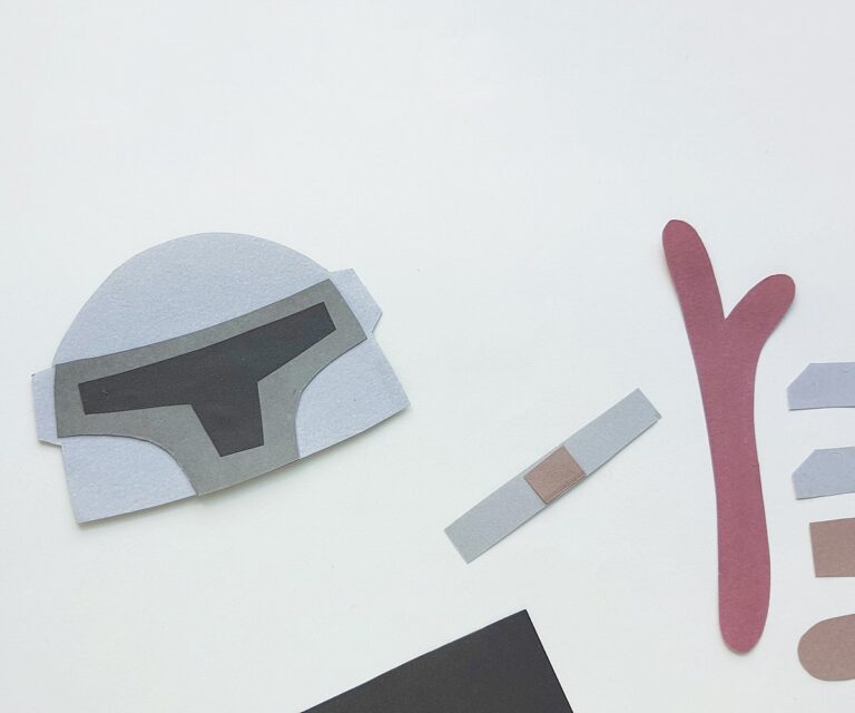 Paper Bag Puppet Mandalorian Craft - Big Family Blessings