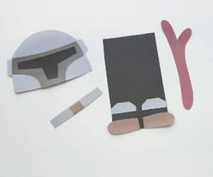 Paper Bag Puppet Mandalorian Craft - Big Family Blessings