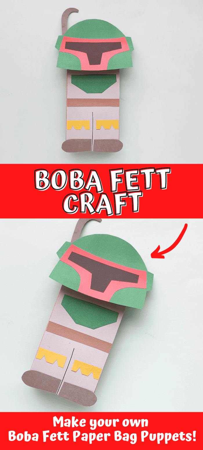 Boba Fett Paper Bag Puppet - Big Family Blessings