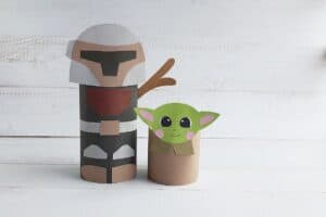 Toilet Paper Roll Grogu Craft - Big Family Blessings