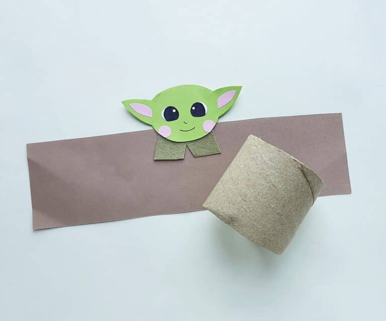 Toilet Paper Roll Grogu Craft - Big Family Blessings
