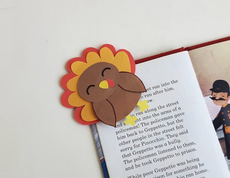 Turkey Bookmark for Thanksgiving - Big Family Blessings