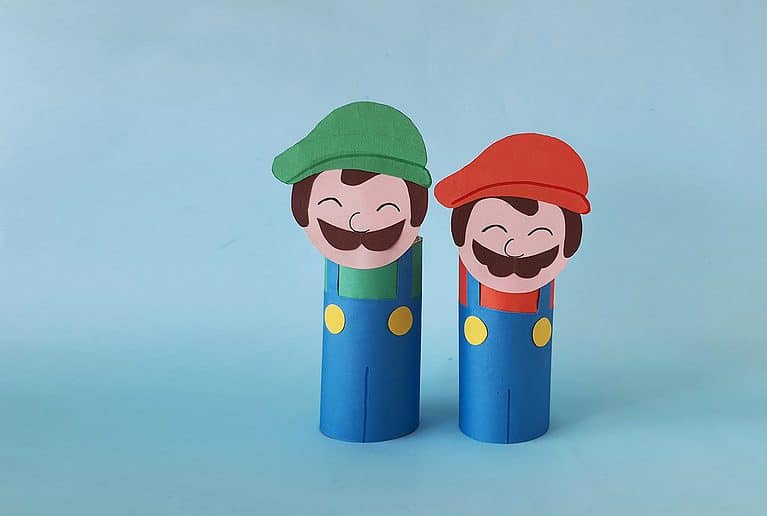 Toilet Paper Roll Mario & Luigi Craft - Big Family Blessings