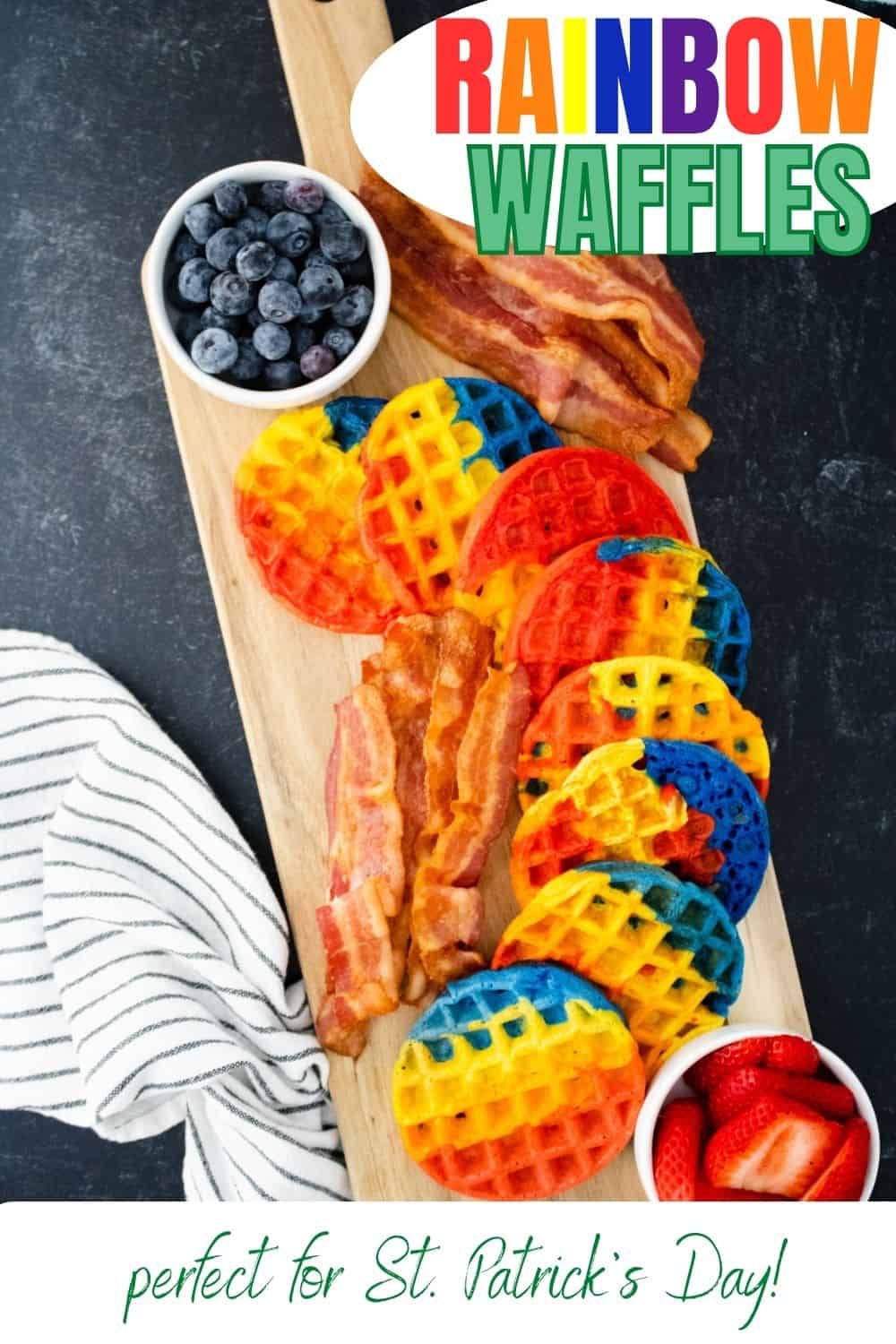 How to Make Rainbow Waffles - Big Family Blessings