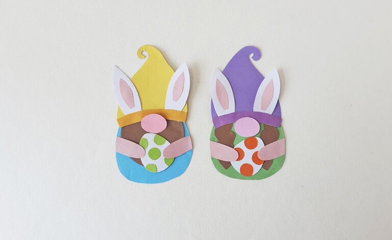 Easter Bunny Gnome Paper Craft - Big Family Blessings
