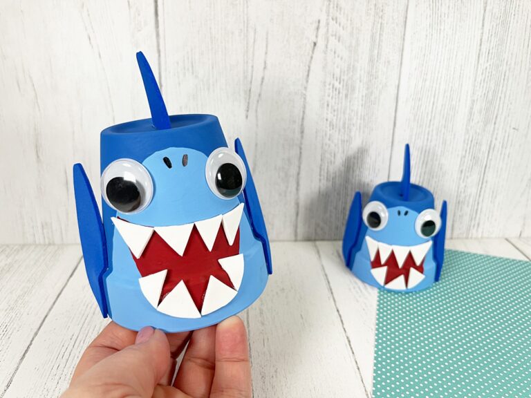 Clay Pot Shark Craft - Big Family Blessings