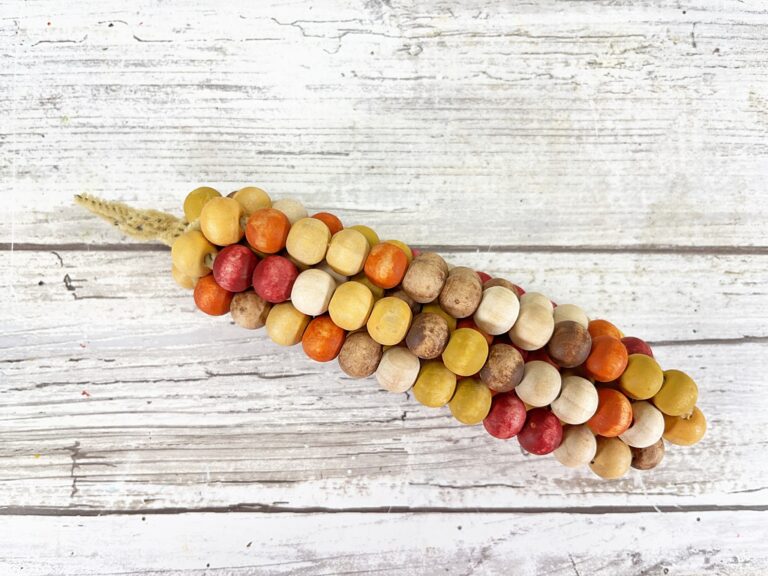 Wooden Bead Harvest Corn Craft - Big Family Blessings