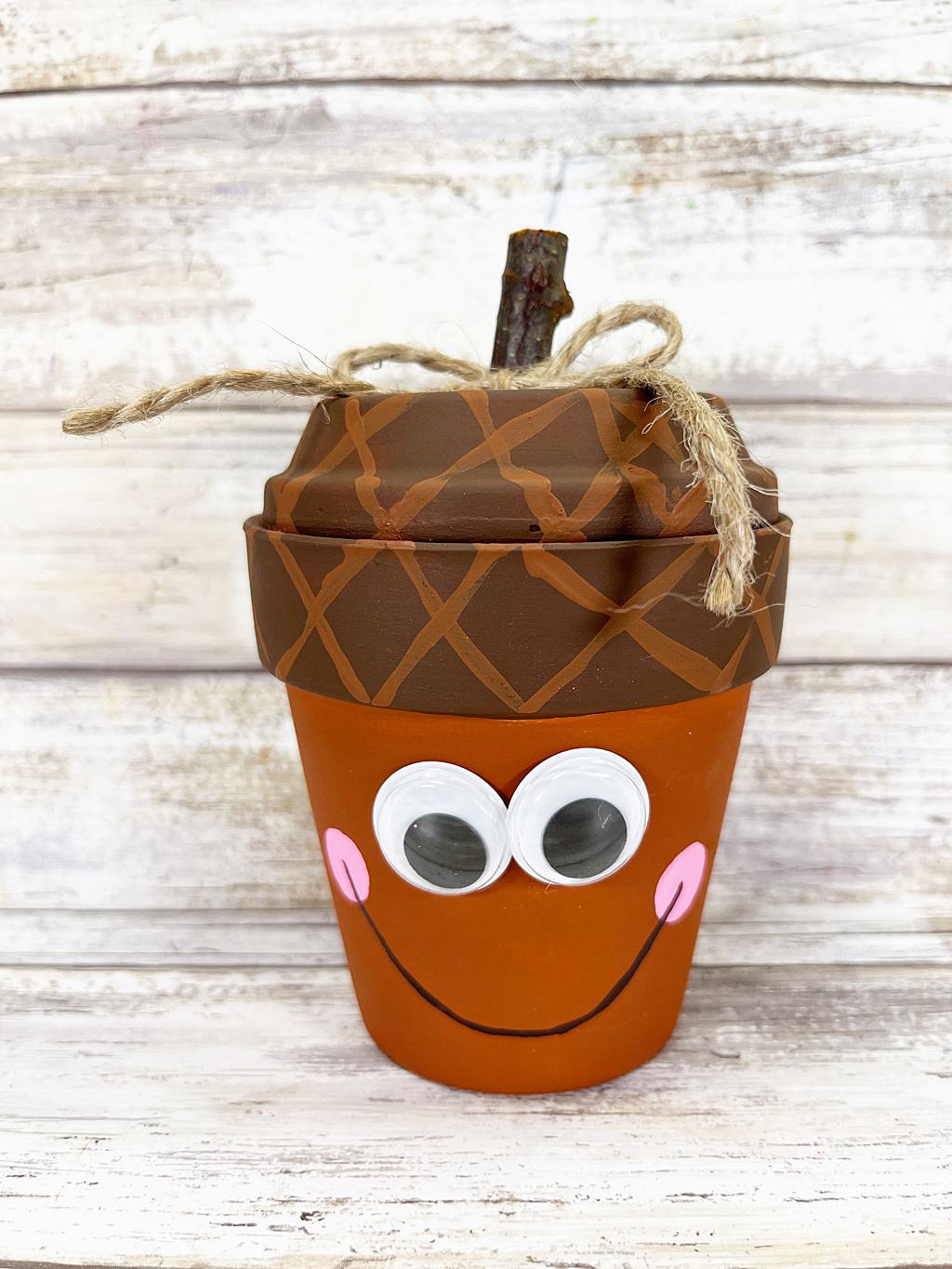 Clay Pot Acorn Craft for Fall - Big Family Blessings