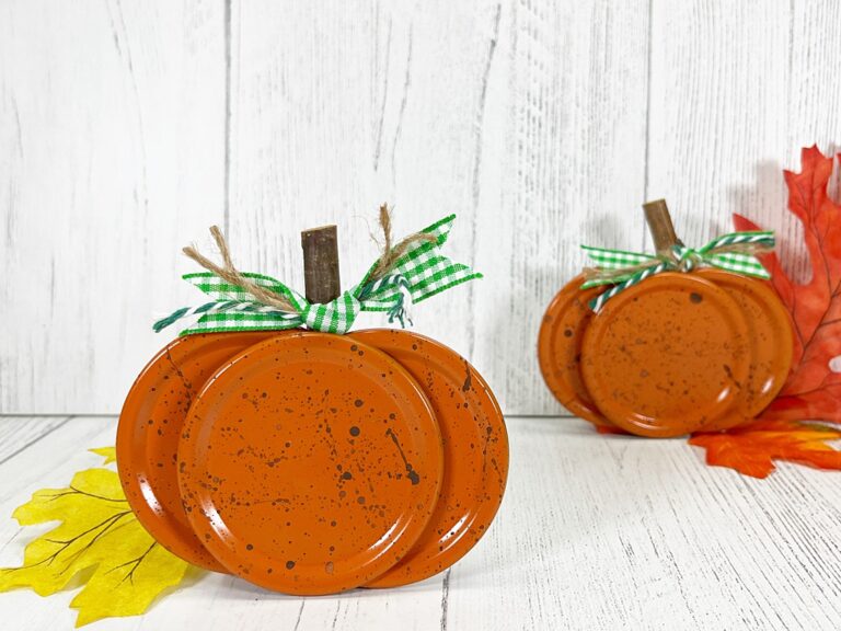 Canning Lid Pumpkin Craft - Big Family Blessings