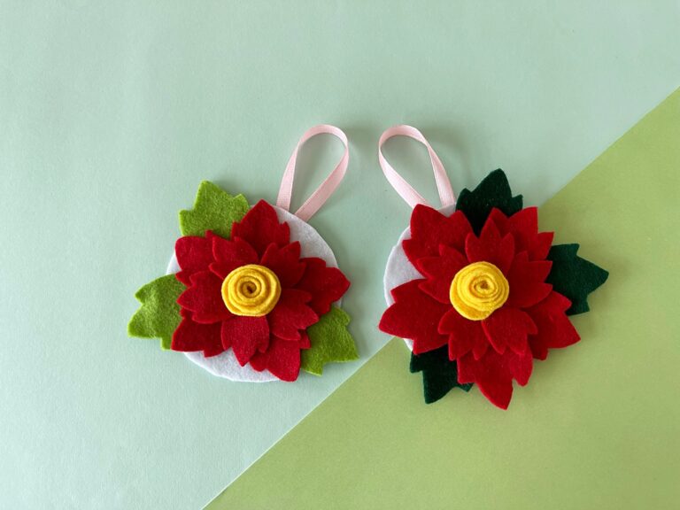 Felt Poinsettia Ornament Craft - Big Family Blessings