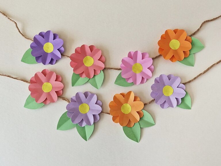 DIY Spring Paper Garland - Big Family Blessings