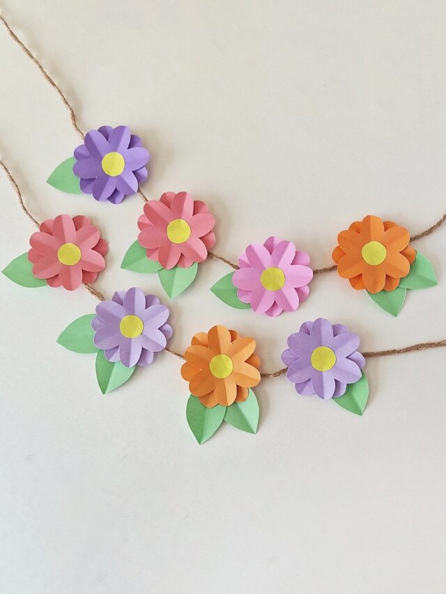 DIY Spring Paper Garland - Big Family Blessings
