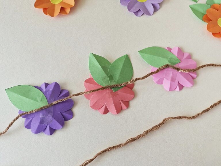 DIY Spring Paper Garland - Big Family Blessings