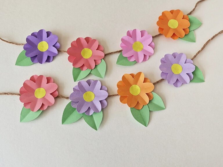 DIY Spring Paper Garland - Big Family Blessings