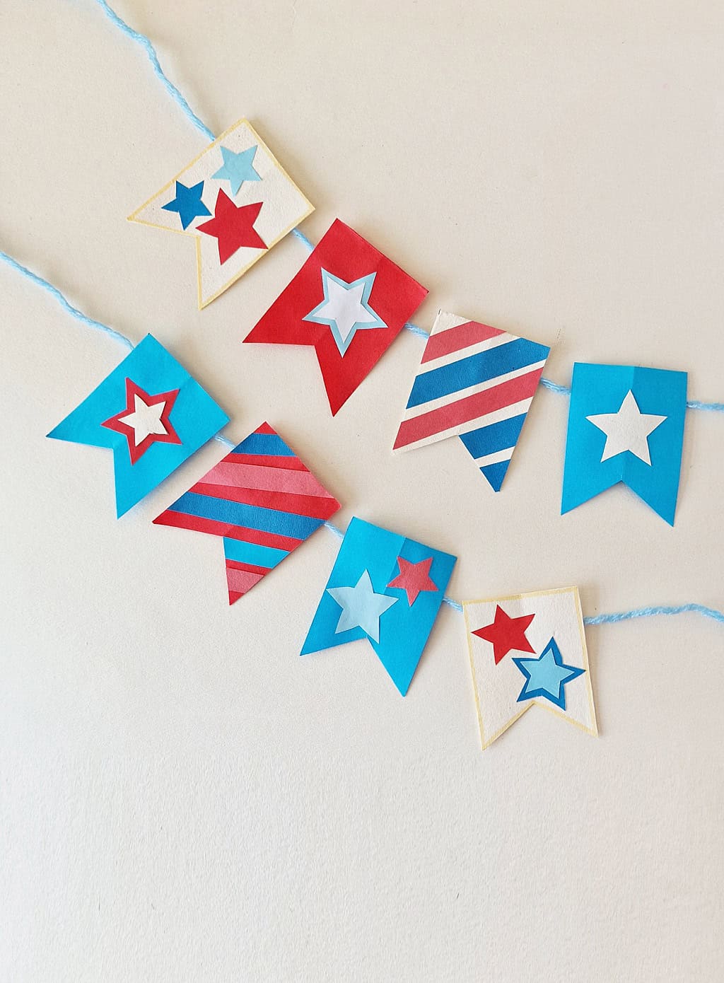 DIY Patriotic Garland Craft - Big Family Blessings
