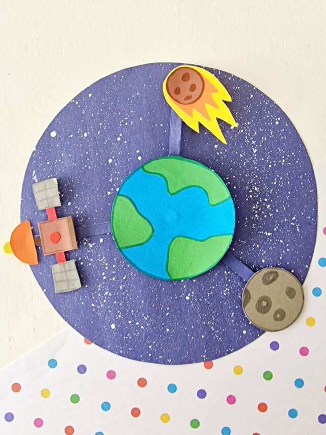 Paper Plate Moon Phases Craft with Free Printable Template - Big Family ...