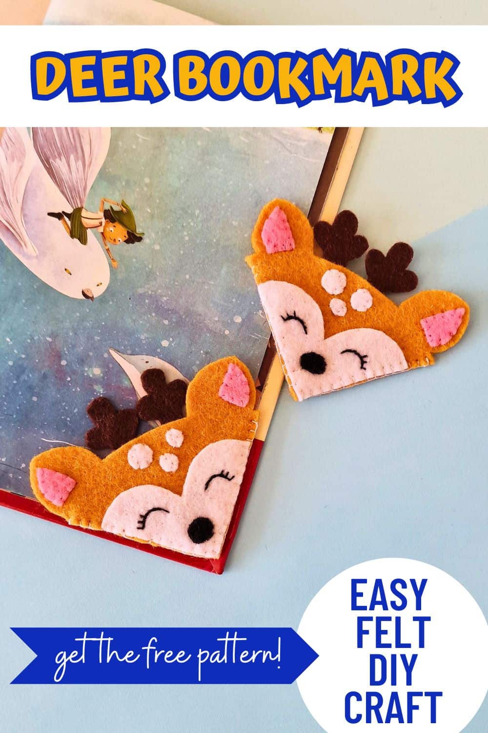 Felt Deer Corner Bookmark Craft - Big Family Blessings