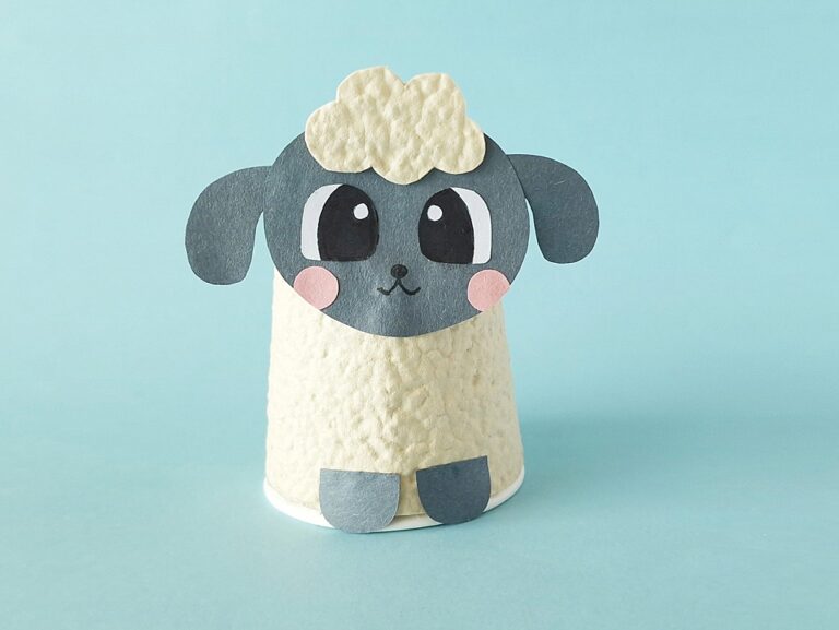 Paper Cup Sheep Craft - Big Family Blessings