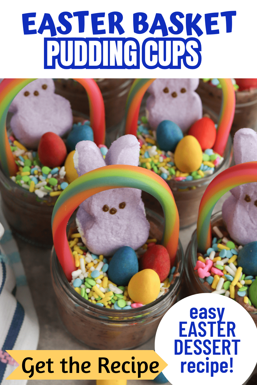 Adorable Easter Basket Pudding Cups - Big Family Blessings