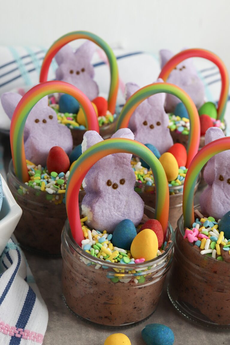 Adorable Easter Basket Pudding Cups - Big Family Blessings