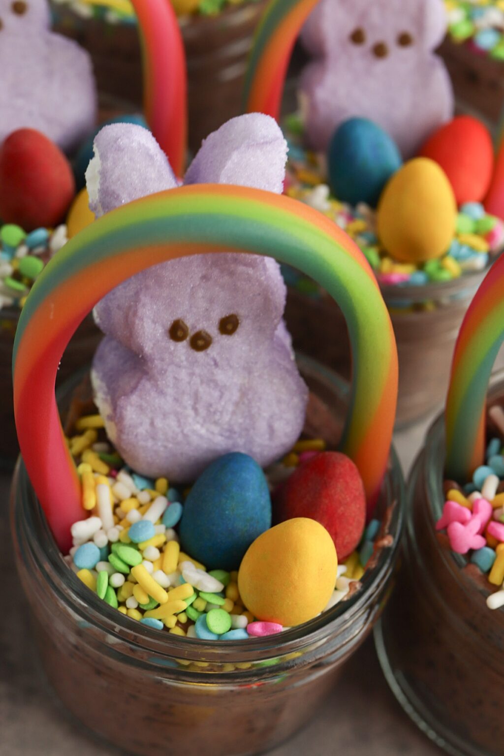 Adorable Easter Basket Pudding Cups - Big Family Blessings