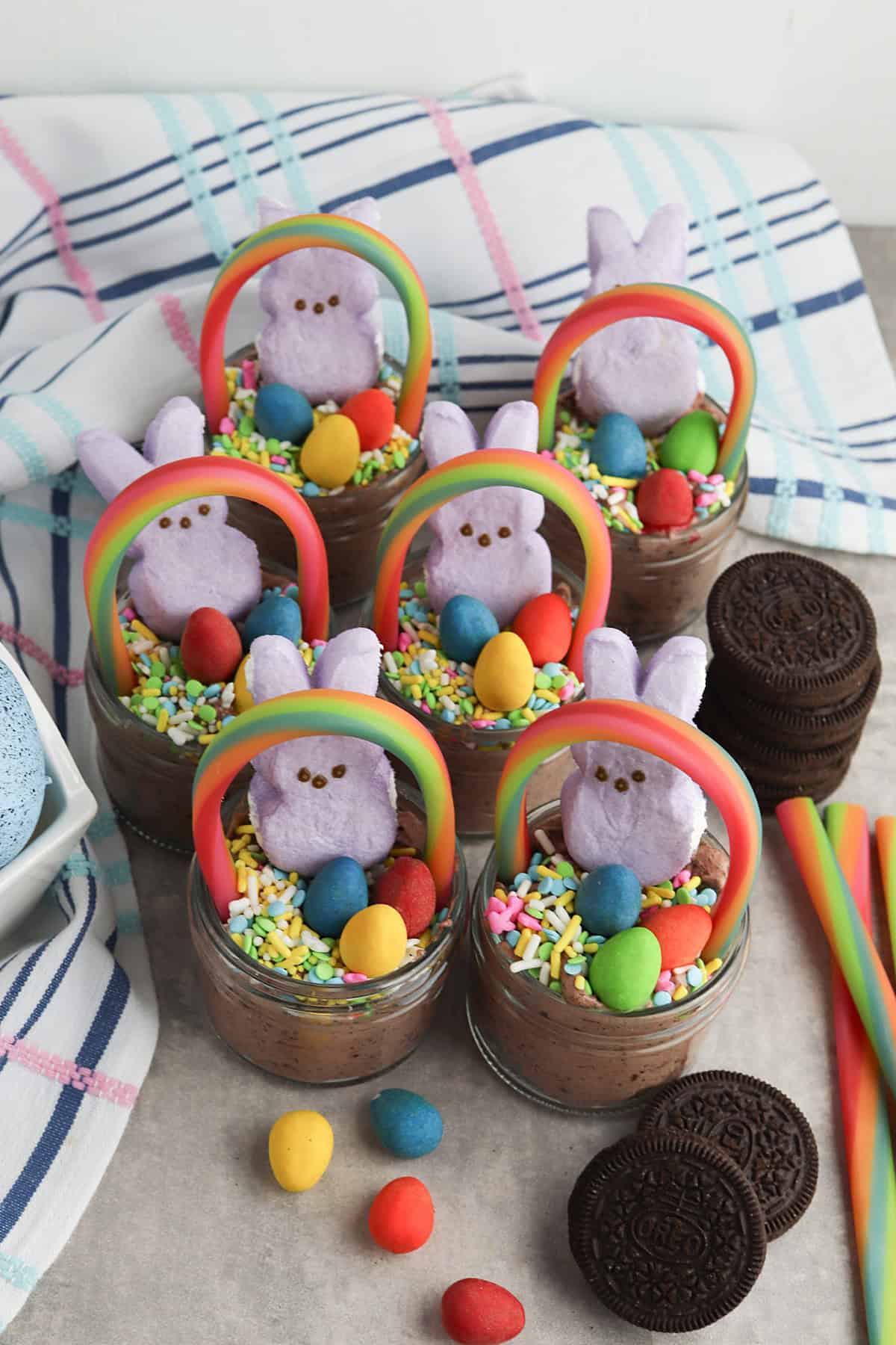 Adorable Easter Basket Pudding Cups - Big Family Blessings