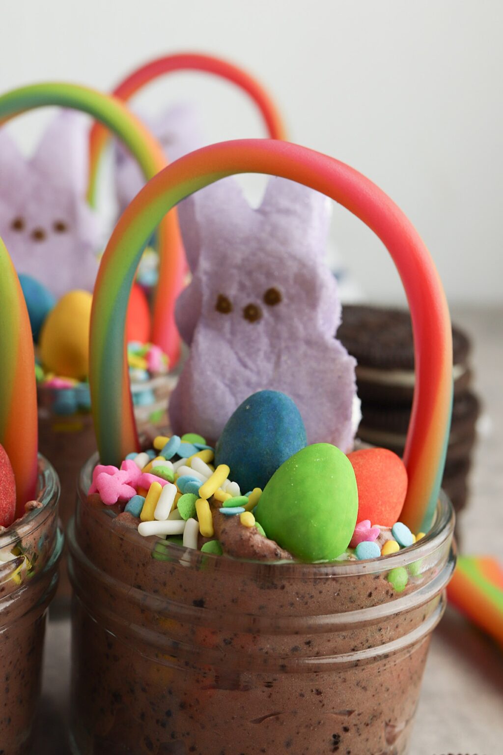 Adorable Easter Basket Pudding Cups - Big Family Blessings
