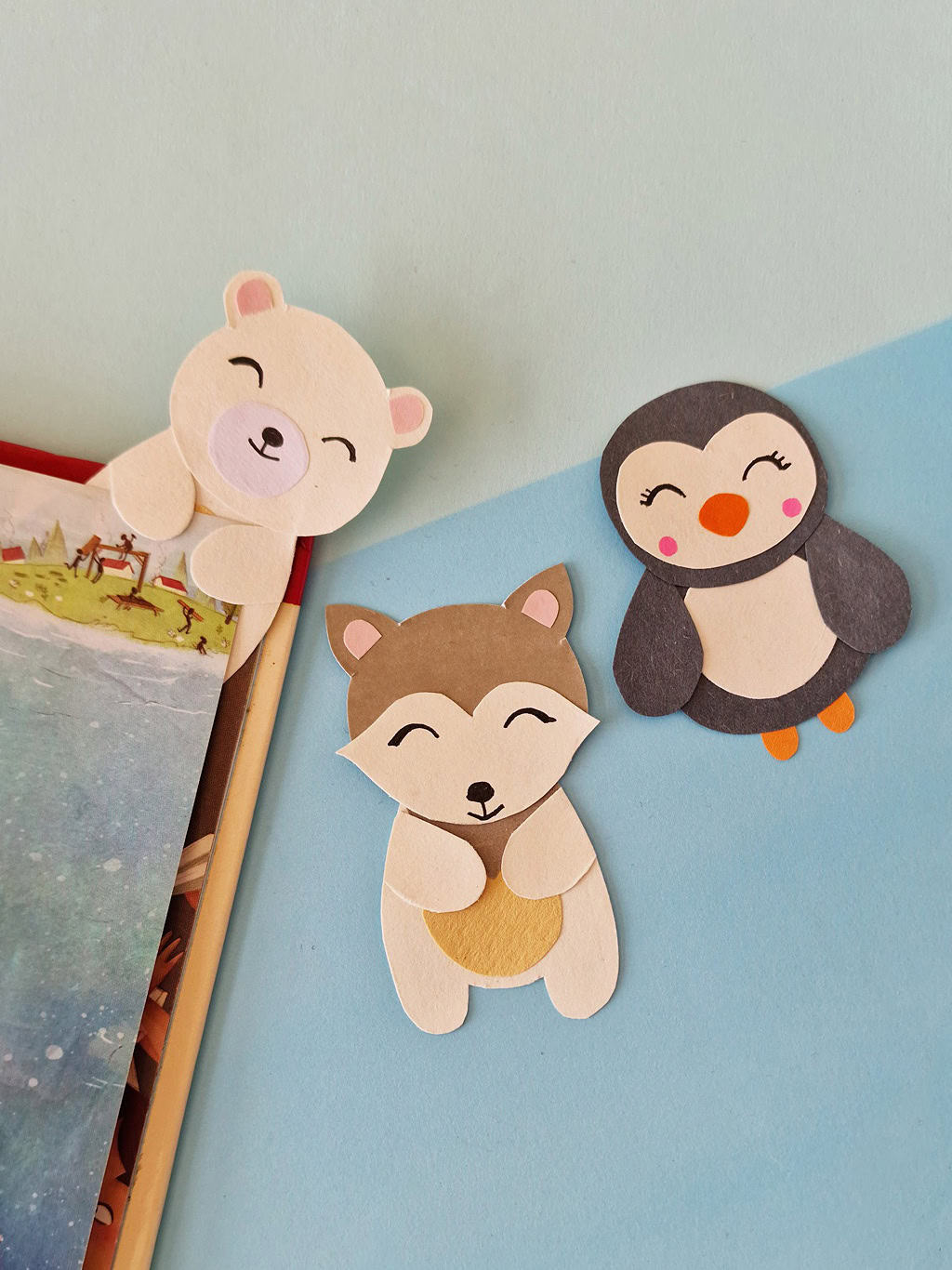 Artic Animal Bookmark Craft - Big Family Blessings