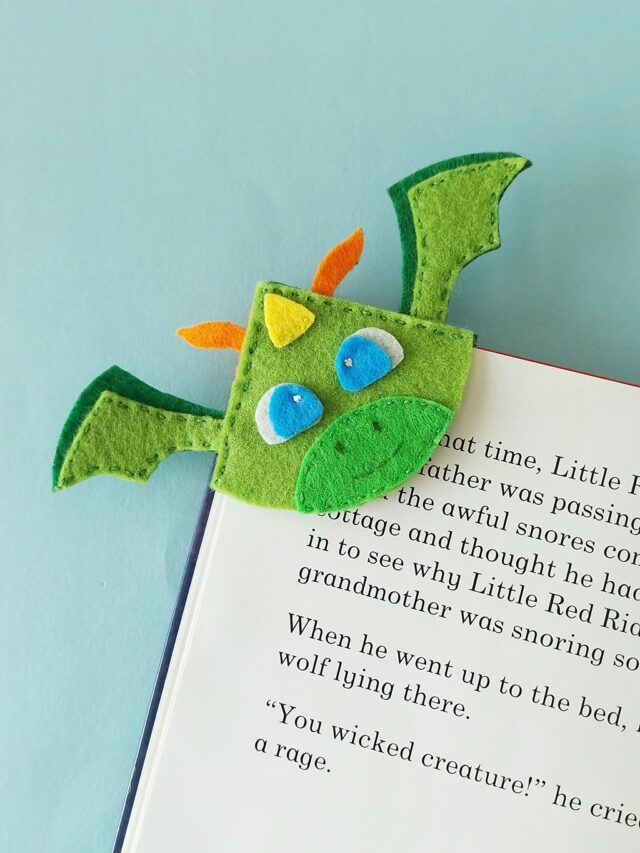 Felt Dragon Corner Bookmark - Big Family Blessings