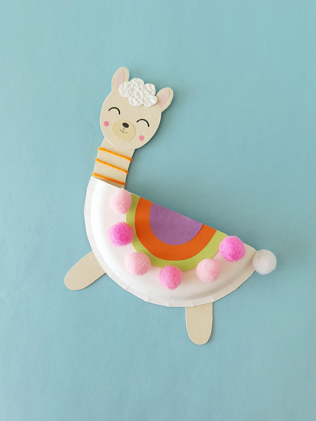 Paper Plate Llama Craft - Big Family Blessings