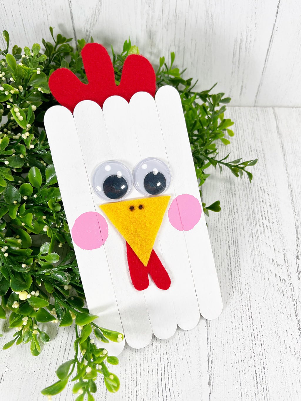 Craft Stick Chicken Craft - Big Family Blessings