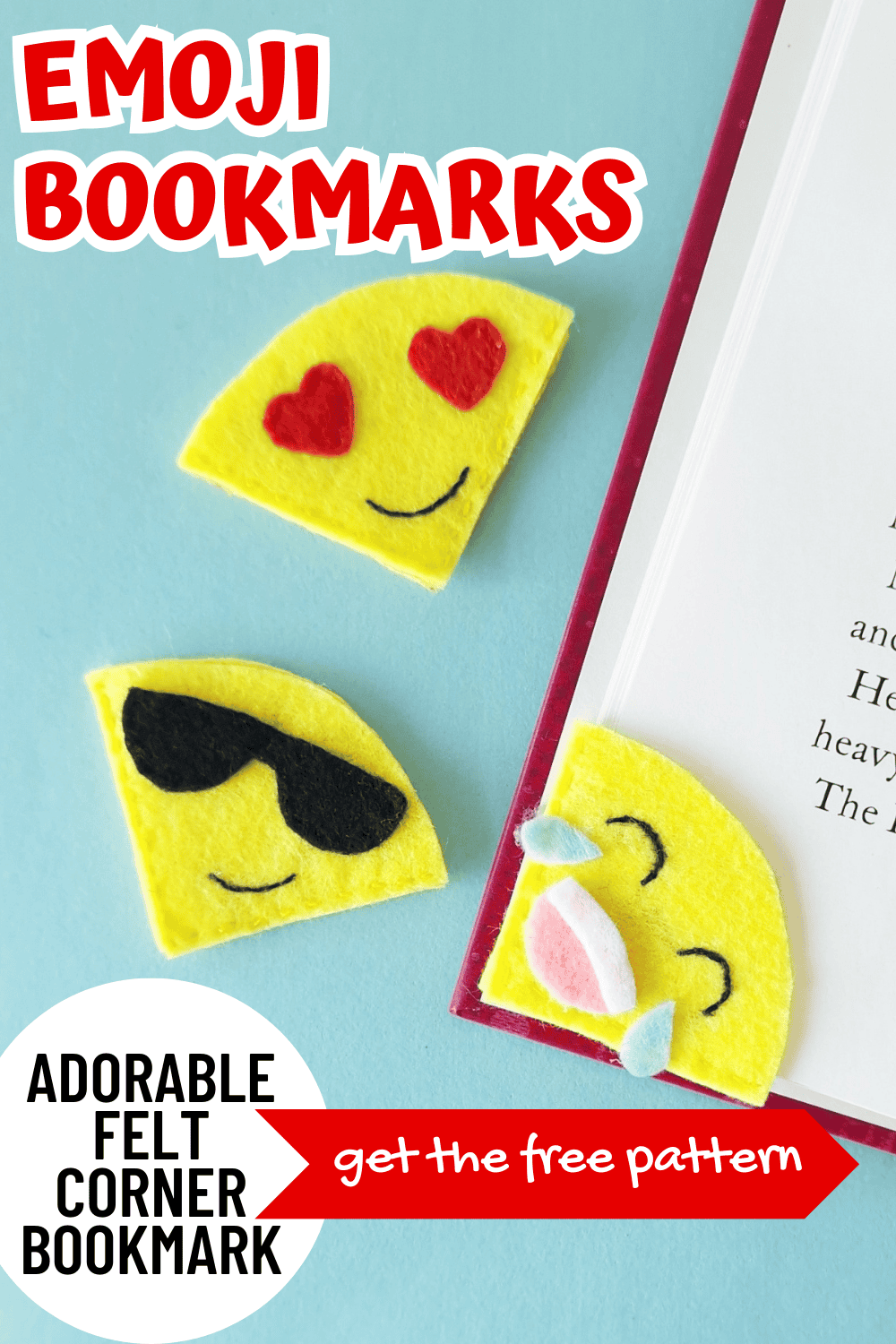 Felt Emoji Corner Bookmark - Big Family Blessings
