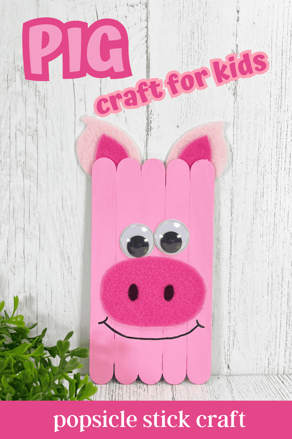 Craft Stick Pig Craft - Big Family Blessings