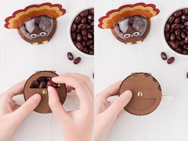 DIY Thanksgiving Party Favor - Turkey Candy Dome - Big Family Blessings
