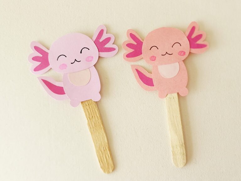 Axolotl Puppet Craft - Big Family Blessings