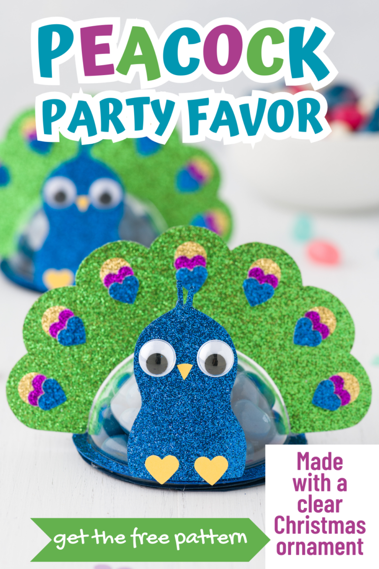 DIY Peacock Party Favor- Candy Dome Ornament Craft - Big Family Blessings