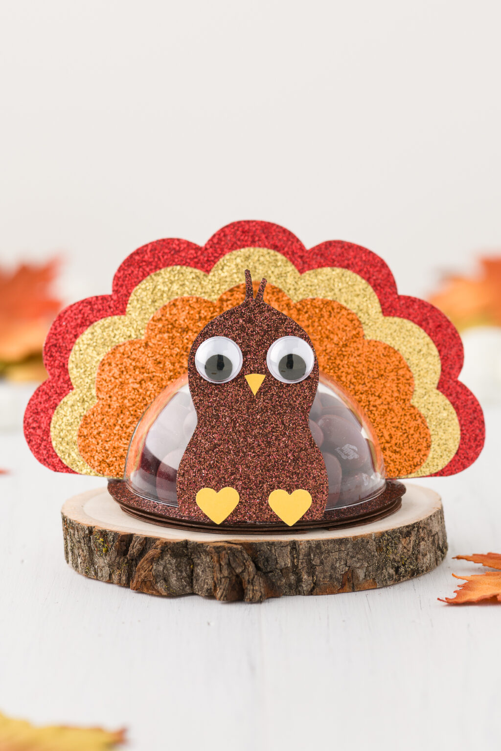 DIY Thanksgiving Party Favor - Turkey Candy Dome - Big Family Blessings