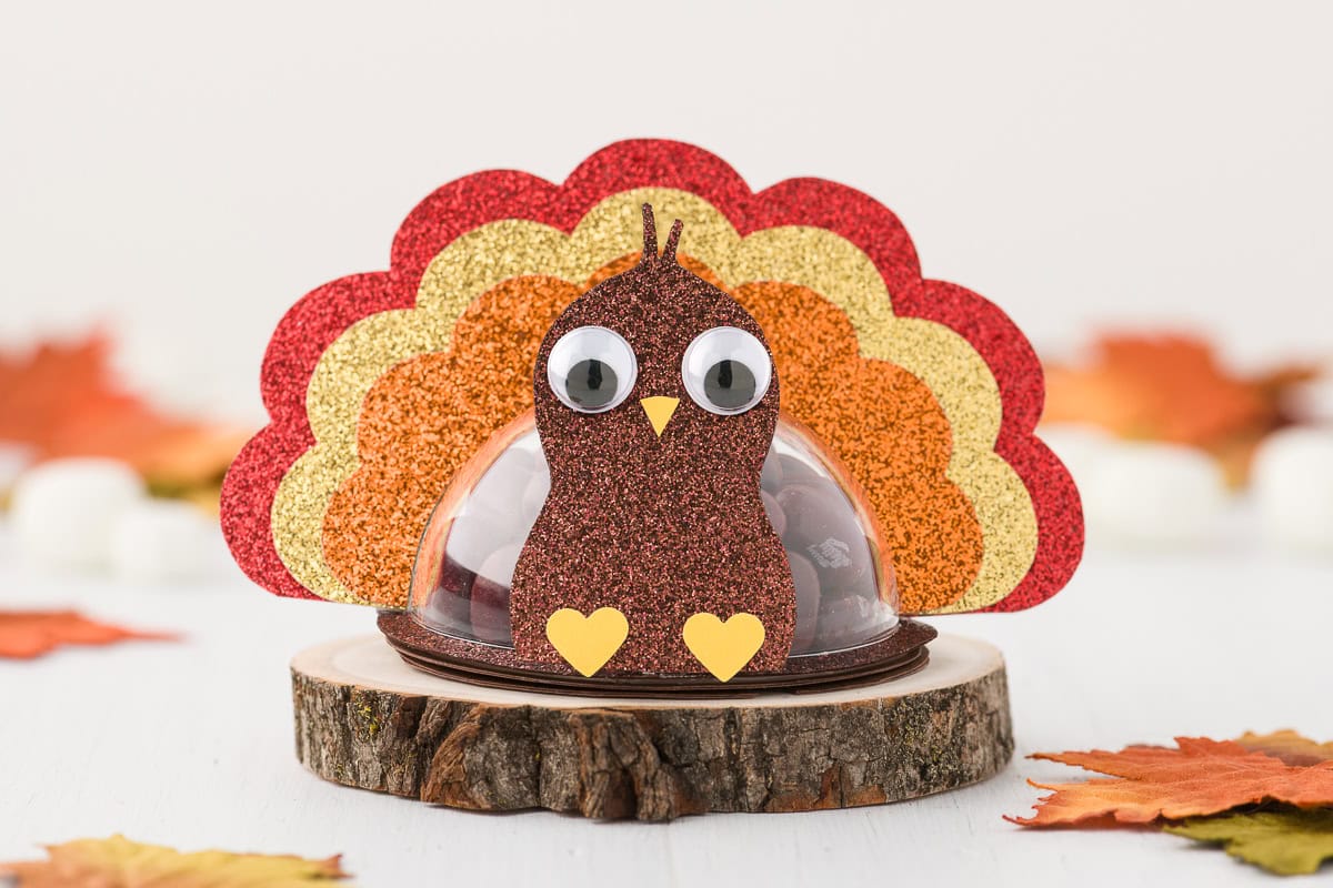 DIY Thanksgiving Party Favor - Turkey Candy Dome - Big Family Blessings